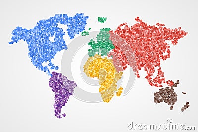 Dotted Round World Map. Abstract Vector Stock Vector - Image: 51967382