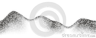 Dotted Wave Background. Halftone Abstract Vector Gradient. Particle Flow Fade. Textured Fluid ...