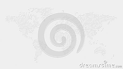 Dotted World Map. Dots Globe World Map. Seamless Loop. Digital World ...