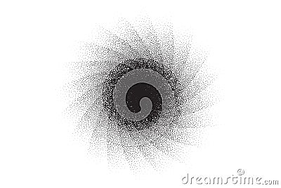 Dotwork Swirl Pattern Background. Spiral Noise Stipple Dots. Dotted ...