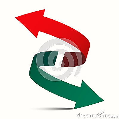Double Arrow - Diagonal Left Right And Up Down Stock Vector - Image ...