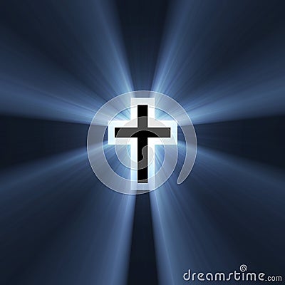Double Cross Symbol Blue Light Flare Stock Photos - Image: 3326243