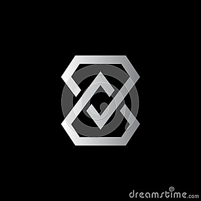 Double Diamond Logo Design Vector Illustration | CartoonDealer.com ...
