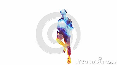 Double Exposure Dancer Silhouette Breakdance Guy Stock Footage - Video ...
