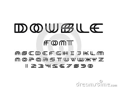 Double Font. Vector Alphabet | CartoonDealer.com #117628015