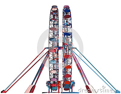 Double Green Carousel Vector | CartoonDealer.com #53245225