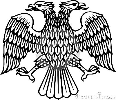 Double Headed Eagle Silhouette Vector Illustration | CartoonDealer.com ...