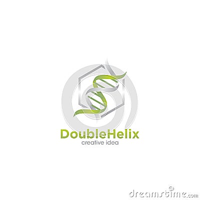 Double Helix Logo Design Template Cartoon Vector | CartoonDealer.com ...