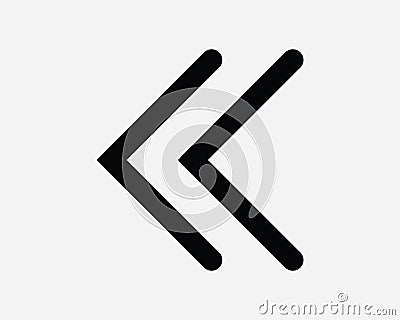 Double Right Arrow Icon. Navigation Direction Path Route Pointer Back ...