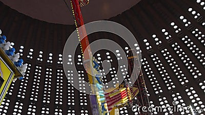Pendulum Amusement Ride stock footage. Video of turning - 265432904