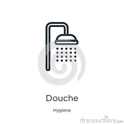 Douche Icon. Thin Linear Douche Outline Icon Isolated On White ...