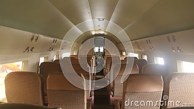 Douglas DC3 Interior 1 stock video. Video of interior - 71795873