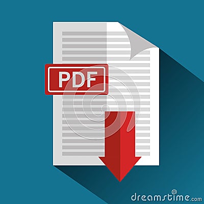Pdf download button stock vector. Illustration of computer - 25609821