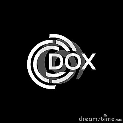 DOX Letter Logo Design On Black Background. DOX Creative Initials ...