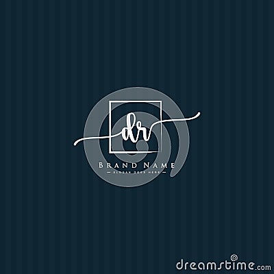 DR Signature Logo - Handwritten Vector Logo Template For DR Alphabet ...