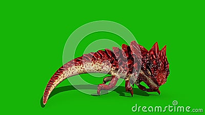 Dragon Bug Green Screen Halloween Monster Die Side 3D Rendering ...