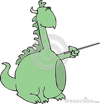 Dragon With A Pointing Stick Stock Illustration | CartoonDealer.com #194581
