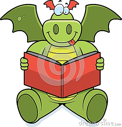Dragon Reading Royalty Free Stock Images - Image: 14026339