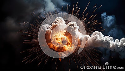 Dynamic Smoke Exploding Outwards With Dramatic Effect Stock Photography ...