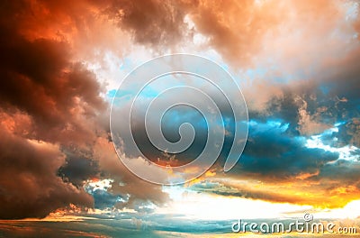 Dramatic Sunset Cloudscape Stock Photography - Image: 20813362