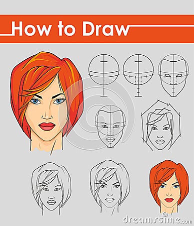 Draw Tutorial. Step By Step. Vector Illustration | CartoonDealer.com ...