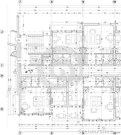 Drawing Of Apartment Building Royalty Free Stock Images - Image: 12447369