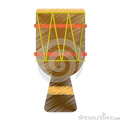 Drawing Brasilian Drum Percussion Bongo Cartoon Vector | CartoonDealer ...