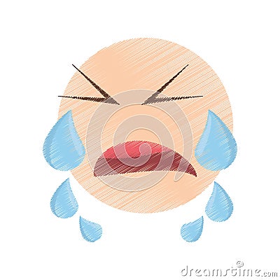 Drawing Crying Emoticon Image Royalty-Free Cartoon | CartoonDealer.com ...