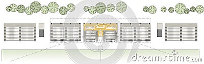 Drawing: Floor Plan Of The Football Stadium Stock Illustration - Image ...