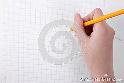 Drawing On Graph Paper With A Pencil Royalty Free Stock Photo - Image ...