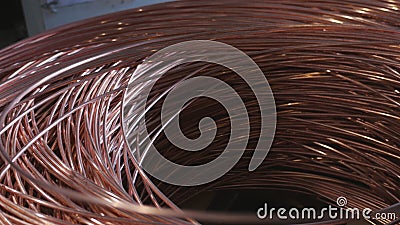 The Drawing Process of Copper Wire. the Plant Producing Electrical ...