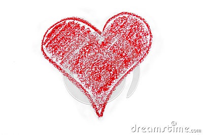 Drawing Of Red Heart Stock Images - Image: 8783494