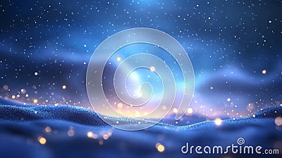 Dreamy Night Sky With Sparkling Stars And Waves Stock Image ...