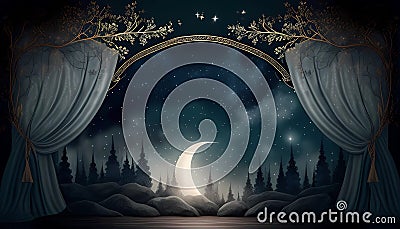 Dreamy Stage Backdrop, Made With Generative AI Stock Photo ...