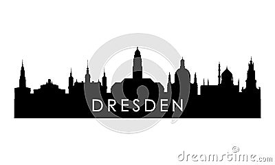 Dresden Skyline Silhouette. Vector Illustration | CartoonDealer.com ...