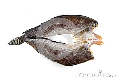 Dried Fish Isolate On White Background Royalty-Free Stock Photography ...