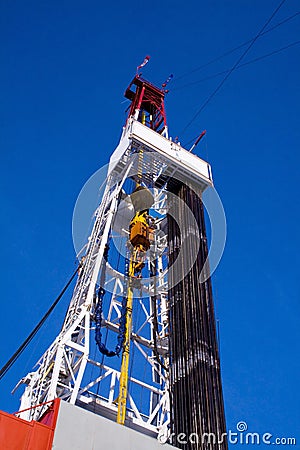 Drilling Rig Derrick With Pipe Royalty Free Stock Photos - Image: 3815498