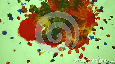 Drip Drops of Different Red, Blue, Yellow, Orange Colors and Mixed ...