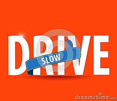 Drive Safe And Carefully Icon/ Safe Driving Concept Cartoon Vector ...