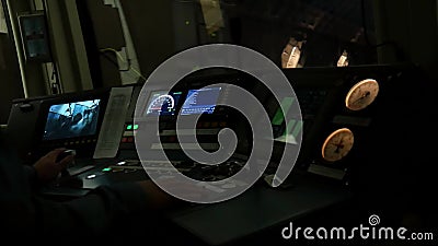 Driver`s Cab and the Remote Control Subway Train Stock Footage - Video ...