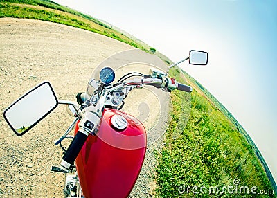 Drivers View Of The Cockpit In A Modern Motorcycle Royalty-Free Stock ...