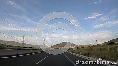 Driving On The Highway, Front View Stock Footage - Video of camera ...