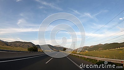 Driving on the Highway, Front View Stock Video - Video of correction ...