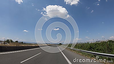 Driving on the Highway, Front View Stock Footage - Video of green, safe ...