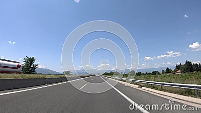 Driving On The Highway, Front View Stock Footage - Video of camera ...