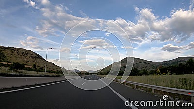 Driving on the Highway, Front View Stock Video - Video of editing ...