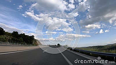 Driving on the Highway, Front View Stock Video - Video of driving ...