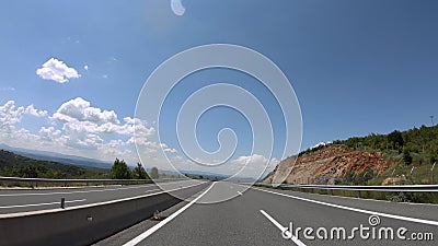 Driving on the Highway, Front View Stock Footage - Video of camera ...