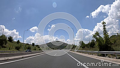 Driving on the Highway, Front View Stock Footage - Video of color ...