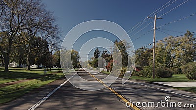 Driving in a Typical American Suburb, View from the Driver S Side Stock ...